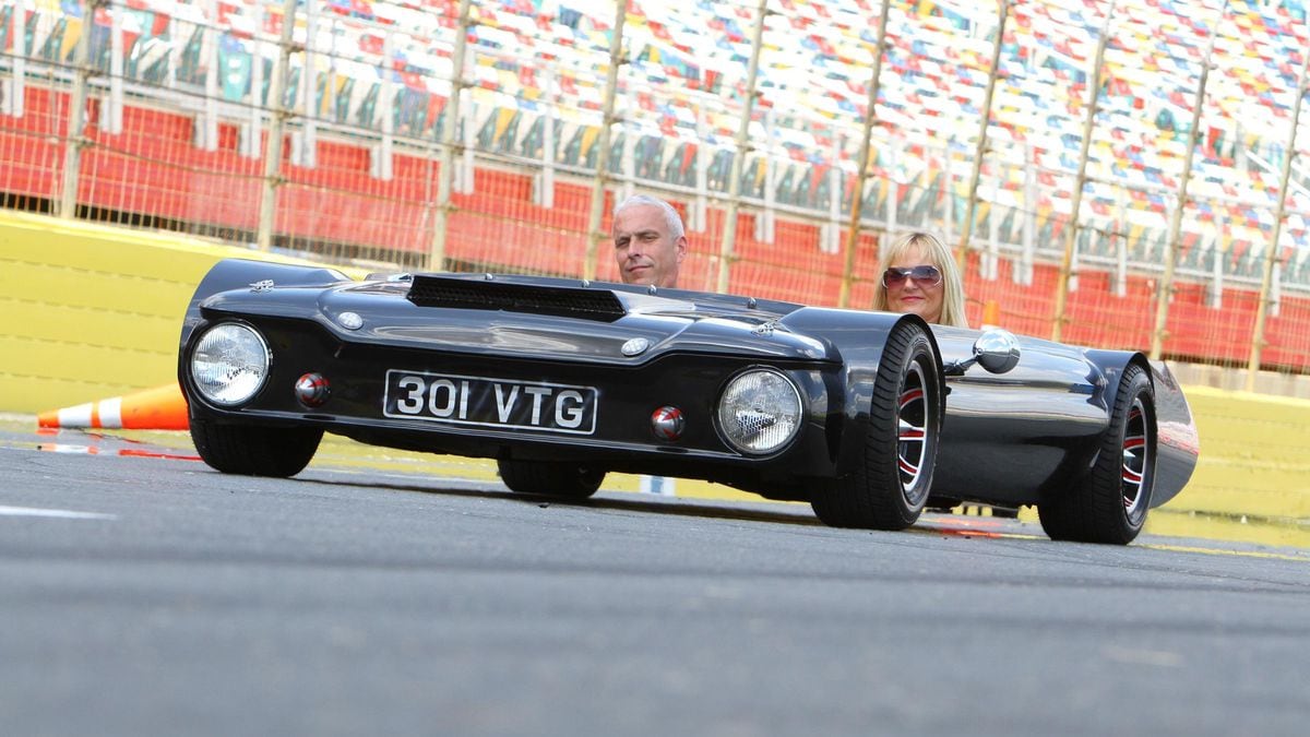 World's Flattest Car Cruises Around Charlotte Motor Speedway